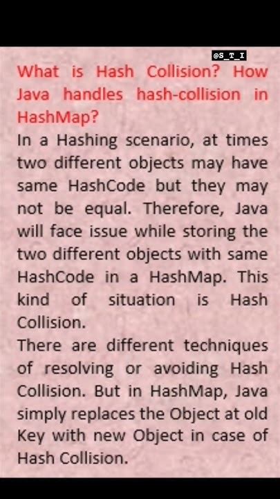 What Is Hash Collisionhow Java Handles Hash Collision In Hashmap