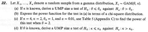 Solved Let X Xn Denote A Random Sample From A Gamma Chegg