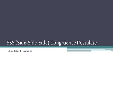sss congruence postulate pptx