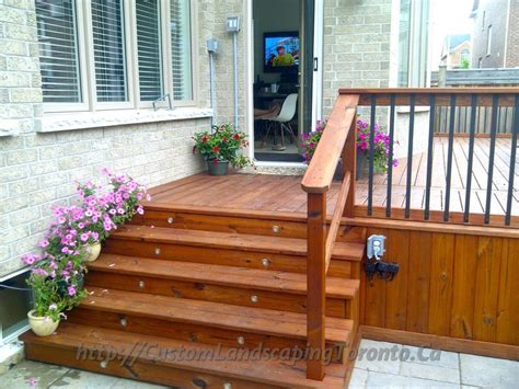 2 Decks With Interlock And Landscaping Design Toronto Landscaping Design And Interlock Driveway