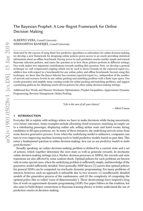 The Bayesian Prophet A Low Regret Framework For Online Decision Making