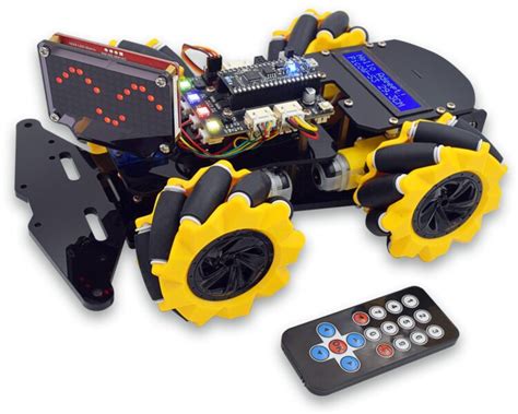 Adeept 4wd Omni Directional Mecanum Wheels Robotic Car Kit For Esp32 S3 Oz Robotics