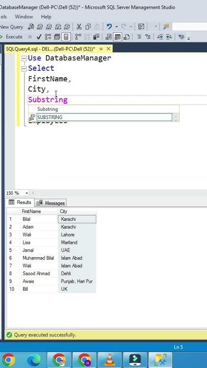 Generate Sub String Using Scalar Function In Sql Learn Sql Datascience2023 Youtube