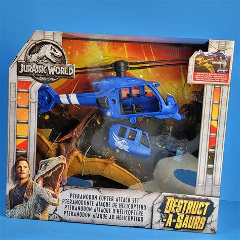 Mattel Jurassic World Destruct A Saurs Pteranodon Copter Attack Set