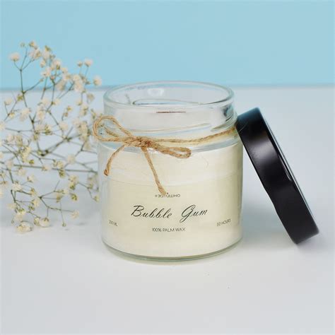 Свічка ароматизована в склі 200 мл Bubble Gum Інтернет магазин упаковки для квітів від