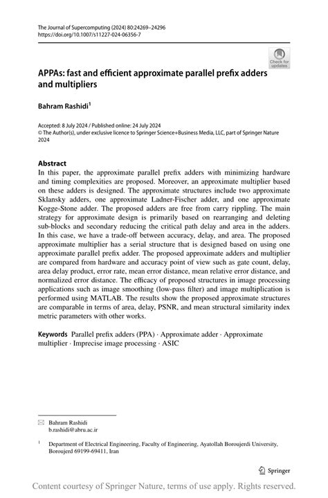 Appas Fast And Efficient Approximate Parallel Prefix Adders And