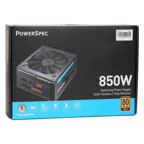 Powerspec 850 Watt 80 Plus Gold Atx Fully Modular Power Supply Micro Center