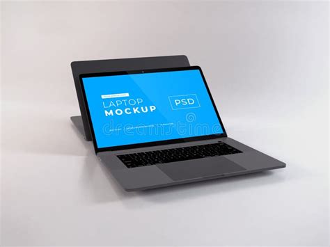 Realistic Laptop Mockup Template Scene Editorial Photography Illustration Of Scene Macos