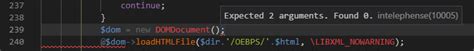 Domdocumentconstruct Expected 2 Arguments Found 0 · Issue 275