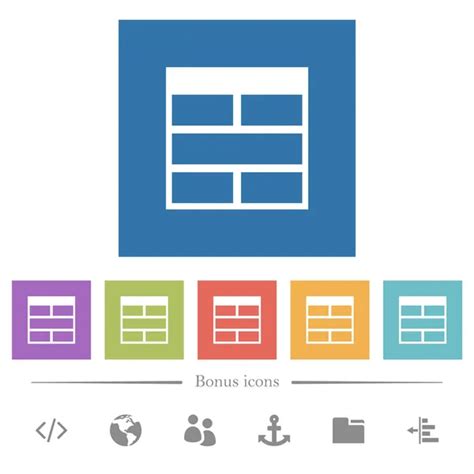 Spreadsheet Horizontally Merge Table Cells Flat Round Icons Stock