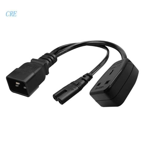 CRE C20 To C7 UK Power Cord IEC320 C20 Male To UK C7 Female Power Converter Extension Adapter