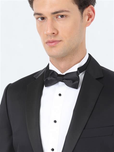 Erkek Siyah Desenli Slim Fit Kelebek Yaka Dokuma Smokin Takım Elbise Kİp