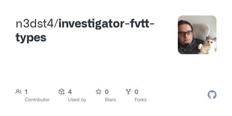 Github N3dst4investigator Fvtt Types