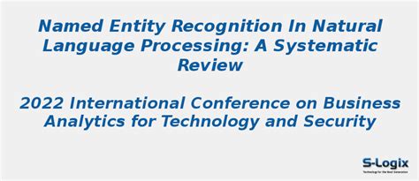 Named Entity Recognition Using Deep Learning A Review S Logix