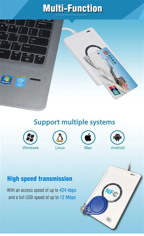 Portable 13 56mhz Rfid Iso14443 Usb Contactless Nfc Card Reader Acr122u Buy Nfc Card Reader