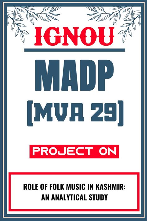 Ignou Madp Project Synopsis Dissertation Mva 29