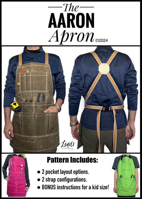 aaron apron pdf sewing pattern includes an a0 file projector file a