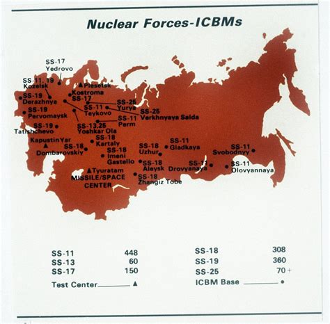 A Widely Known Map Of Soviet Land Based Icbms As Myself Im Impressed