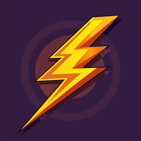 Premium Vector A Cartoon Image Of A Lightning Bolt And A Purple