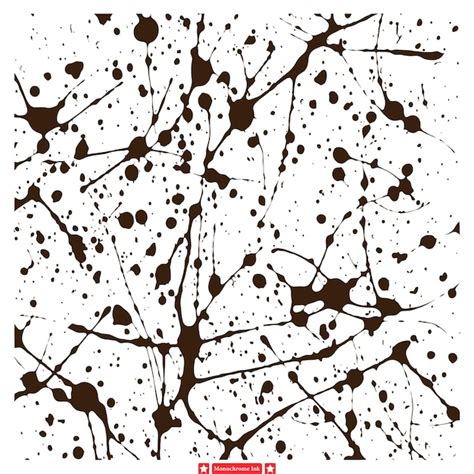 Premium Vector Abstract Monochrome Ink Spatter Vector Pattern For Artistic Expression