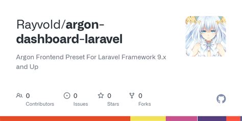 Github Rayvoldargon Dashboard Laravel Argon Frontend Preset For Laravel Framework 9x And Up