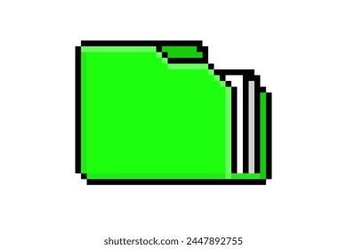 Pixel Art Illustration Folder Icon Pixelated Stock Illustration Shutterstock