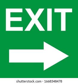 Exit Door Sign Arrow Vector Icon Stock Vector Royalty Free 1668348478 Shutterstock