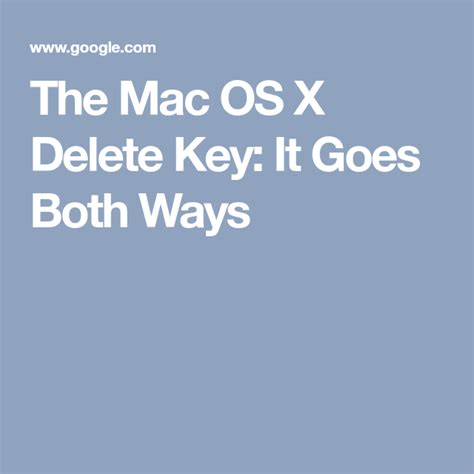 Mac Os Delete Key Conceptdamer