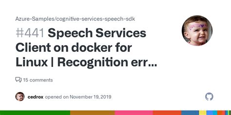 speech services client on docker for linux recognition error
