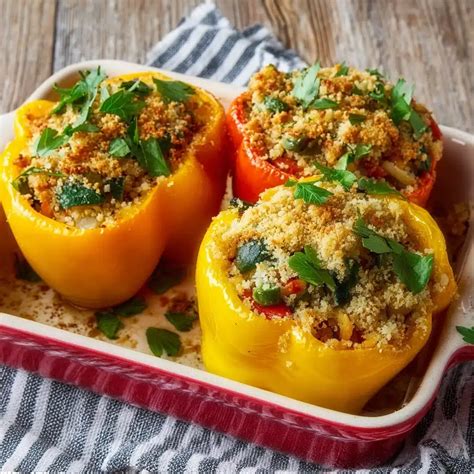 Delicious Stuffed Bell Peppers With Orzo Recipe Make Your Kitchen