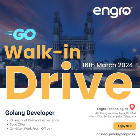 Venkatapadma A On Linkedin Golangdeveloper Hyderabad Walkindrive
