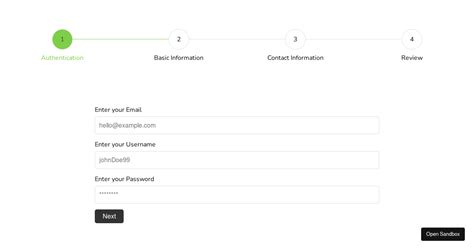 Stepper Form Codesandbox