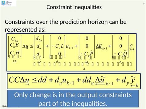 Predictive Control With Constraints 5 5 Gpc With T Filterpptx