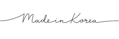 한국산 연속 한 줄의 단어 문구 그림의 미니멀리스트 그림 한국 국가 연속 한 줄 그림입니다 만들기에 대한 스톡 벡터 아트 및