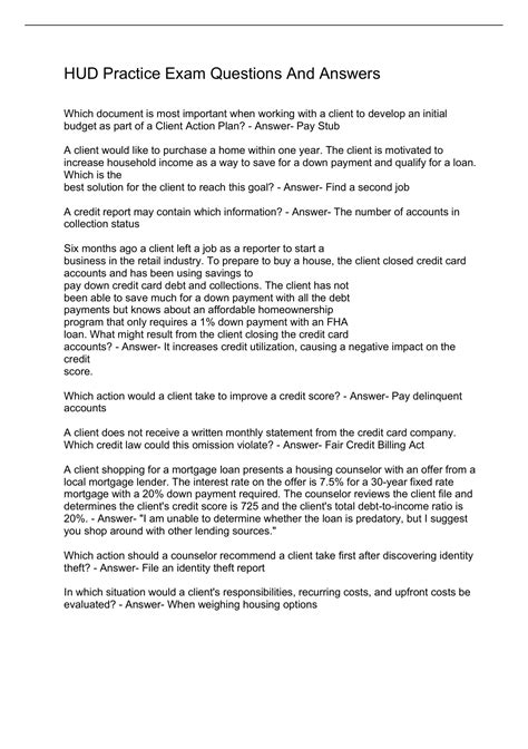 Hud Practice Exam Questions And Answers Hud Practice Stuvia Us