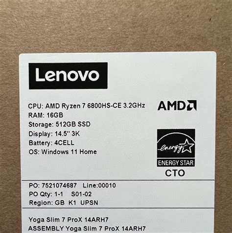 Just Received My Slim 7 Pro X R Lenovo