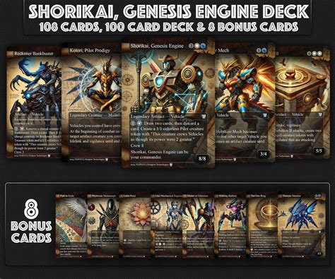 Shorikai Genesis Engine Custom Schematic Deck 114 Schematic Proxy Cards Custom Designed And
