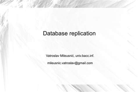 Database Replication Ppt
