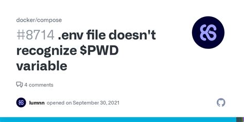 Env File Doesnt Recognize Pwd Variable · Issue 8714 · Dockercompose · Github