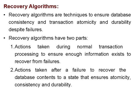 Backup And Recovery Techniques Need For Recovery 1