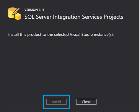unable to install sql server integration services exe on my machine