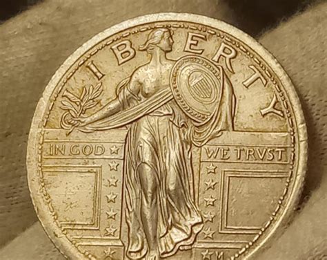 Erotic 1916 Standing Liberty Silver Token Left Breast Fully Exposed