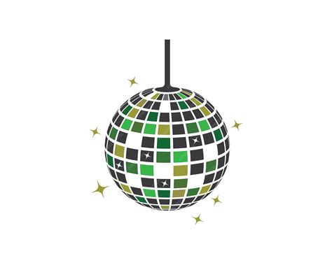 Diseño De Ilustración De Vector De Icono De Bola De Discoteca Vector