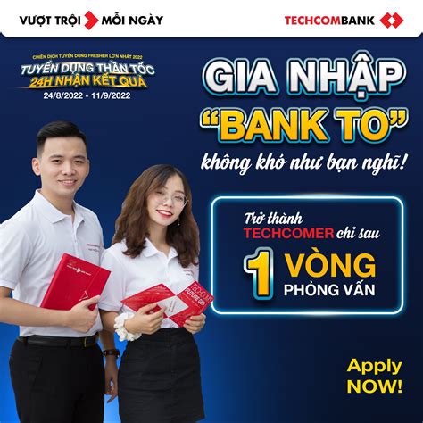 chương trình tuyển dụng fresher lớn nhất 2022 từ ngân hàng techcombank