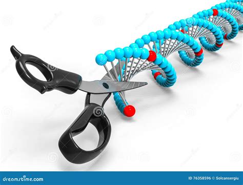 Cutting Molecule Of Dna Stock Illustration Illustration Of Genetically 76358596