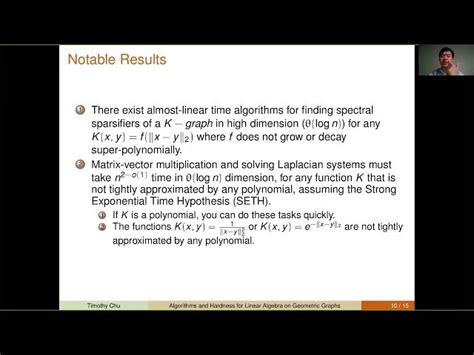 Ieee Focs Foundations Of Computer Science Talk Algorithms And Hardness For Linear Algebra On