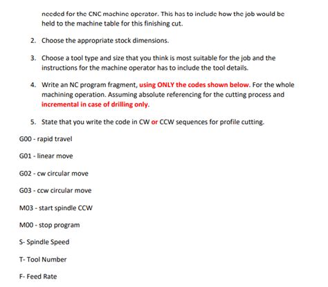 Solved Create A CNC Milling Program And Simulate The Chegg