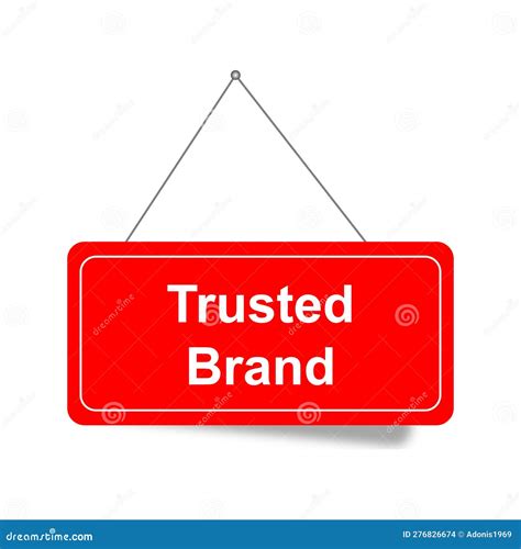Signo De Marca De Confianza En Blanco Foto De Archivo Imagen De Carta