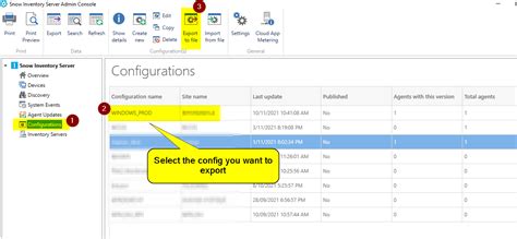 How To Export The Snowagent Configuration