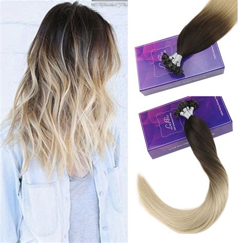 Flat Tip Ombre Pre Bonded Keratin Fusion Remy Human Hair Extensions